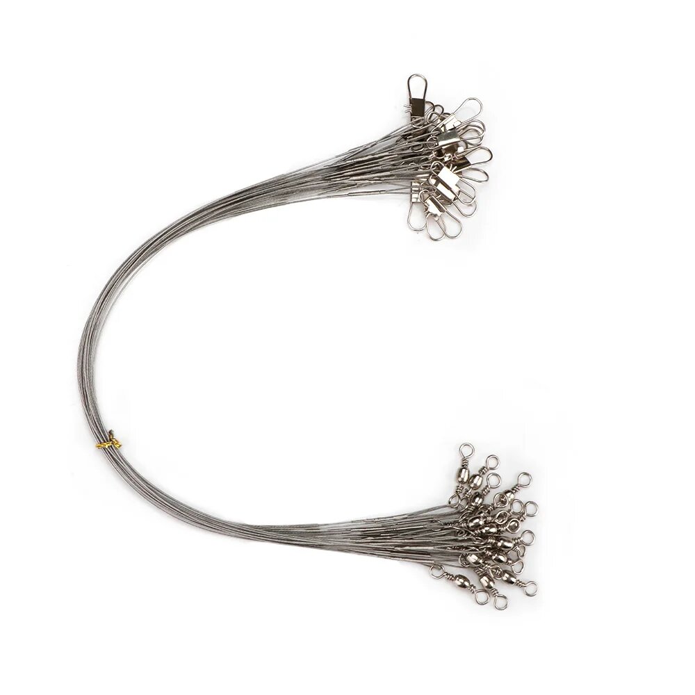 VTAVTA Поводки из стальной проволоки для рыбалки 20 шт 20cm, Silver