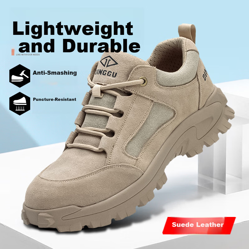 Dinggu Dinggu Safety Shoes for Men, Breathable, Construction Site Odor-Resistant, Electrician Insulated, Anti-Smashing, Anti-Puncture Steel Toe F506MHbu41