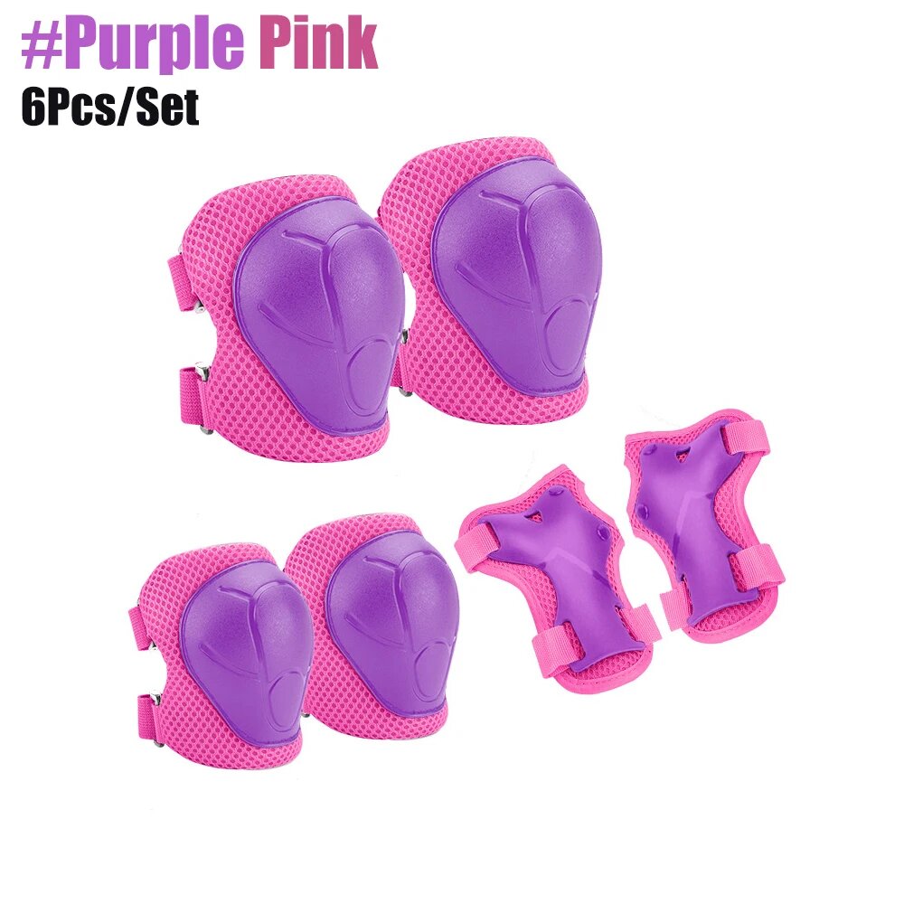 Детские наколенники и налокотники Purple Pink 6шт