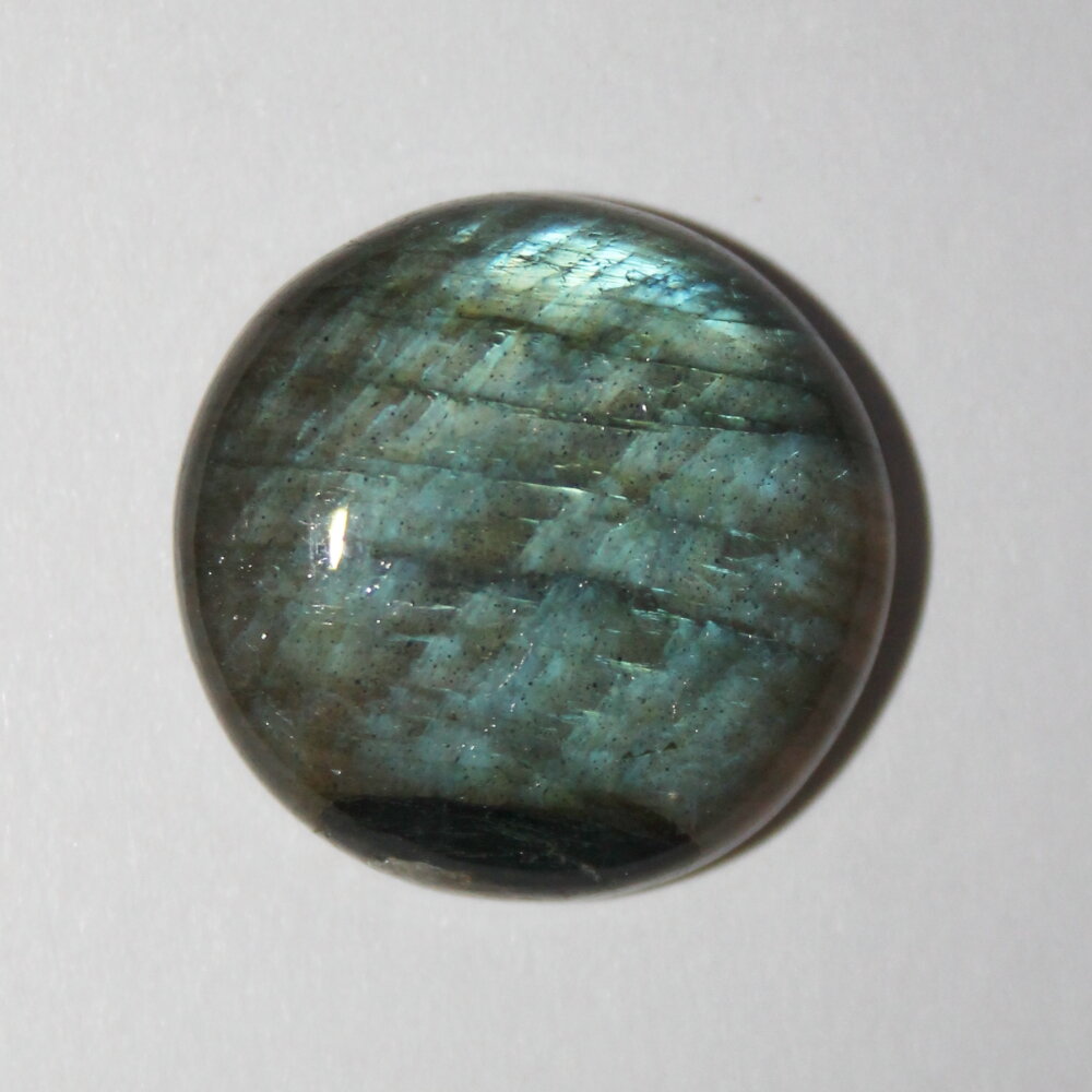 Коллекционный кабошон Лабрадор, 19х20х3 мм, Мадагаскар,"True Stones"