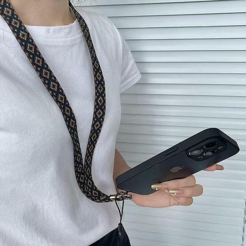 Zitai, Suitable for Phone Lanyard, Neck Strap, Anti-Loss, Long Style, USB Drive, ID Card, Work Badge, Factory Brand, Pendant, Lanyard Buckle, Universal for Phones, Neck Strap Long Style, Black