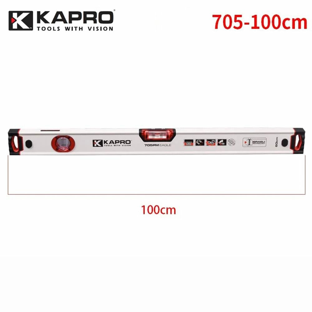 Китайские пользователи рекомендуют-Kapro Уровень строительный 705-40P 100см, глазков: 2 Топ продаж