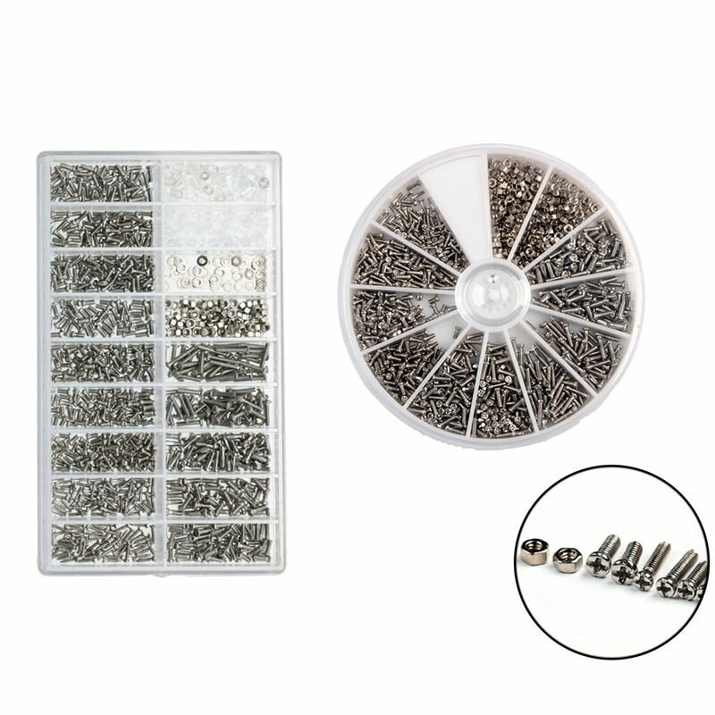 12 видов по 600/1000 штук, небольшие винты из нержавеющей стали, серия электронных гаек Подходит для домашних комплектов.