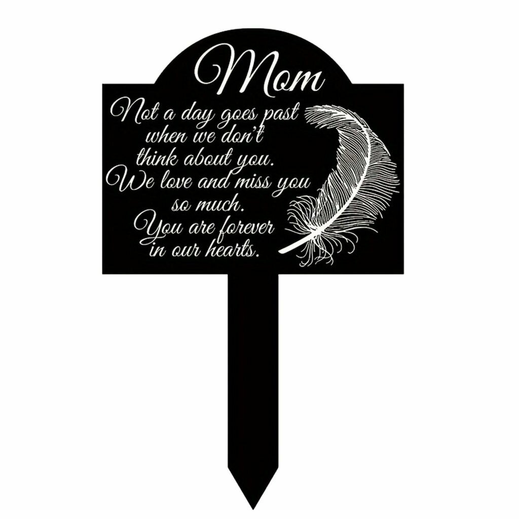 Акриловый навес от солнца, мемориальная доска, деревянный столб, акриловый знак кладбища, черный мемориальный садовый столб-4