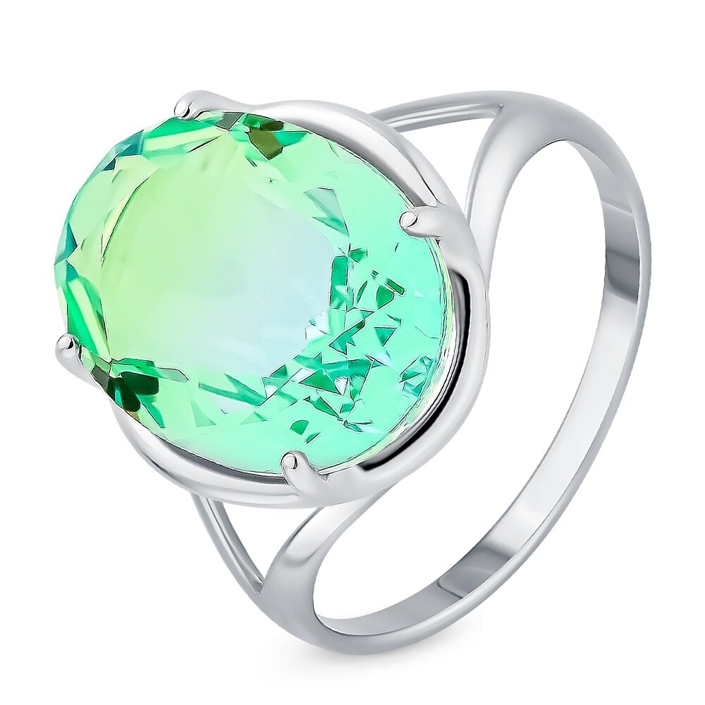 Кольцо, серебро, 925 проба, родирование, ситалл