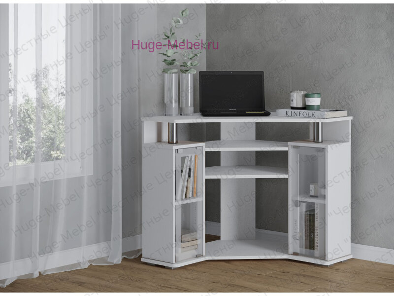 Угловая тумба ТВ 044 2у белая Huge Mebel . Ширина 800 Высота 770. Тумбы ТВ