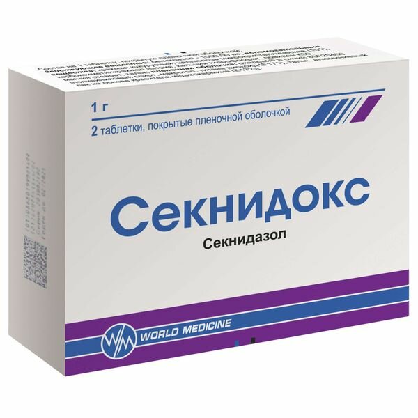 Секнидокс таблетки п/о плен. 1000мг 2шт