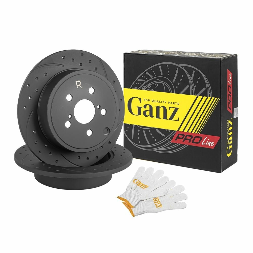 Диск тормозной задний перфорированный PRO-Line с покрытием на Тойота Авенсис