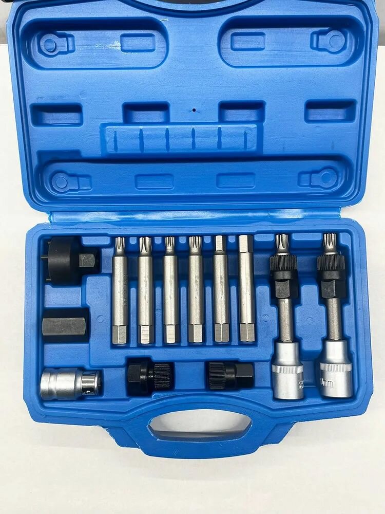 Набор ключей съемников для снятия шкивов обгонных муфт генератора 13 предметов