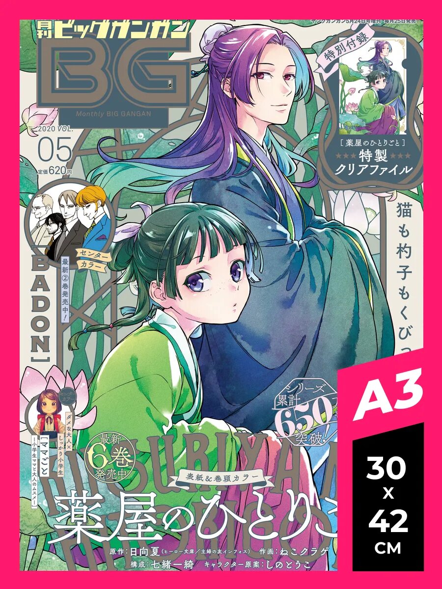 Постеры Монолог Фармацевта плакаты манга 15 A3, матовая фотобумага премиум качества