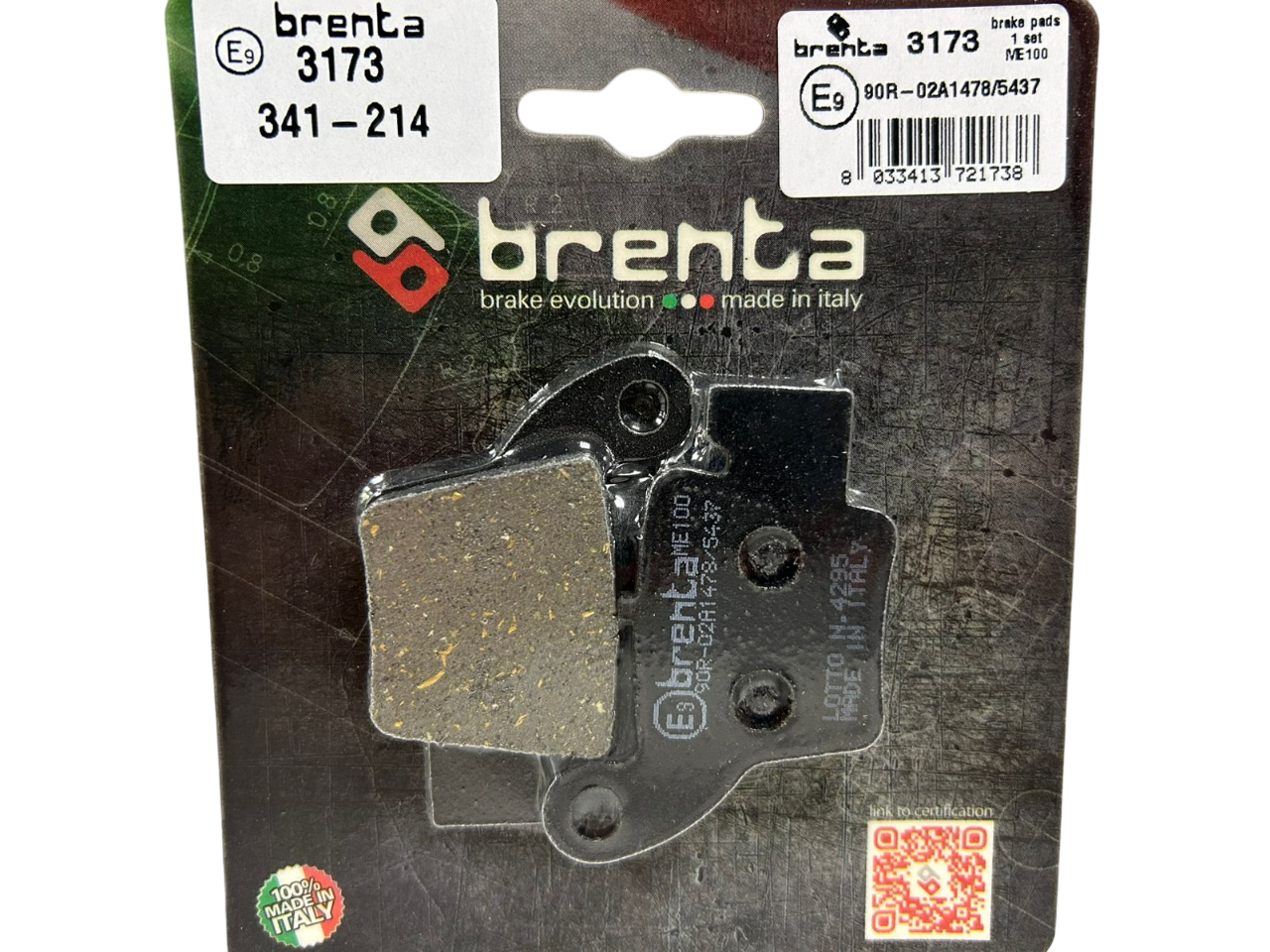 Тормозные колодки Brenta BR3173 (FT3173) органические