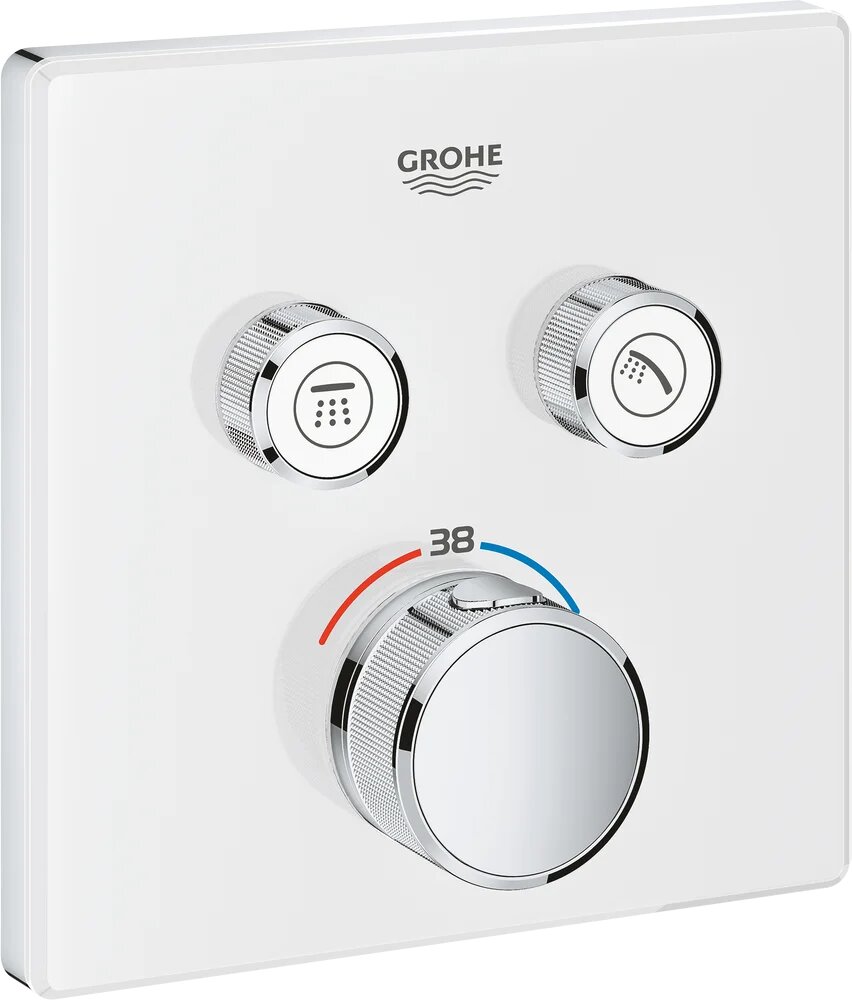 Термостатический смеситель встраиваемый Grohe Grohtherm SmartControl 29156LS0 для душа, белая луна