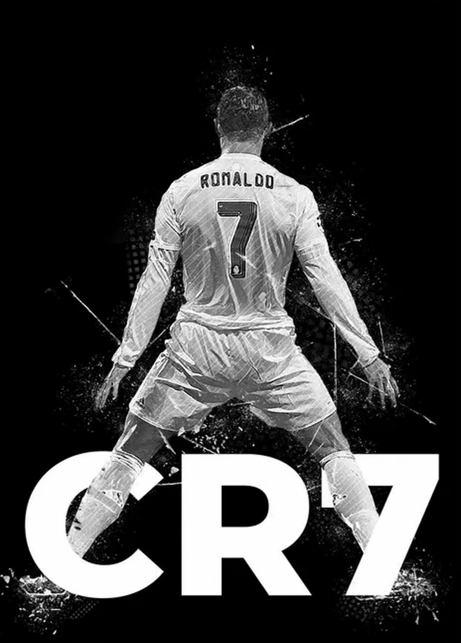 Плакат, постер Криштиану Роналду футболист. Cristiano Ronaldo на бумаге, размер 21х30см