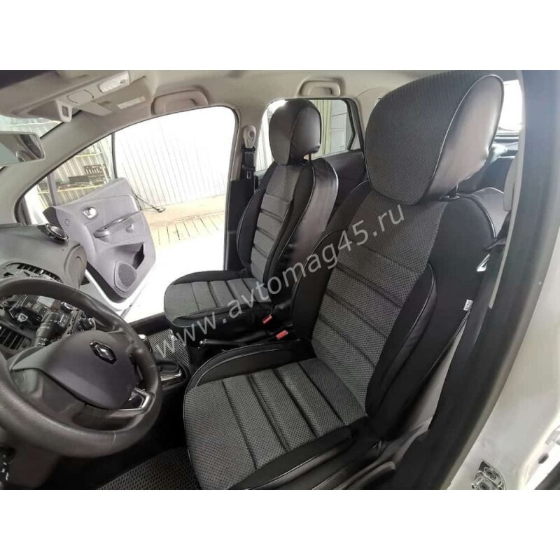 Авточехлы Renault Kaptur Рено Каптур 2016-2022г жаккард серый Ижевск