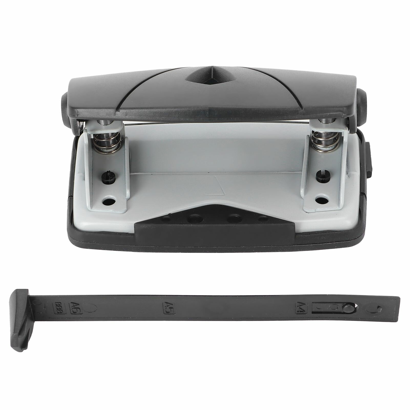 Черный регулируемый дырокол для документов