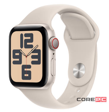 Apple Watch SE (2024) 40mm Starlight Aluminium Case with Starlight Sport Band (M/L)