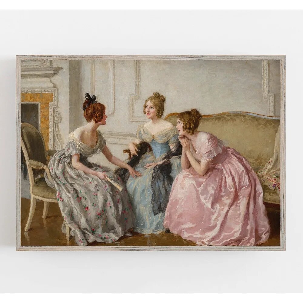 Портрет женщины в викторианском стиле на холсте, 7, 30X40cm Unframed