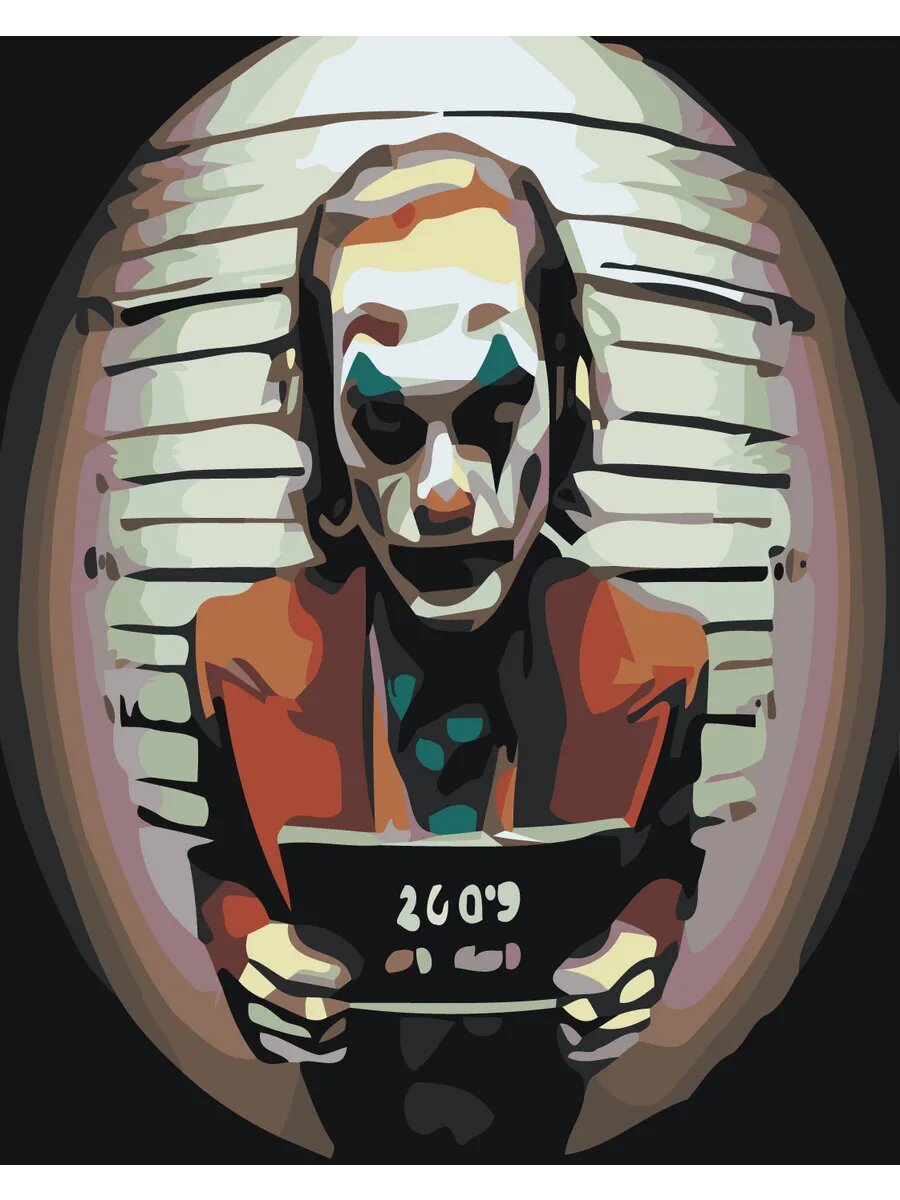 Картина по номерам Джокер Суперзлодей Тусовные Комикс