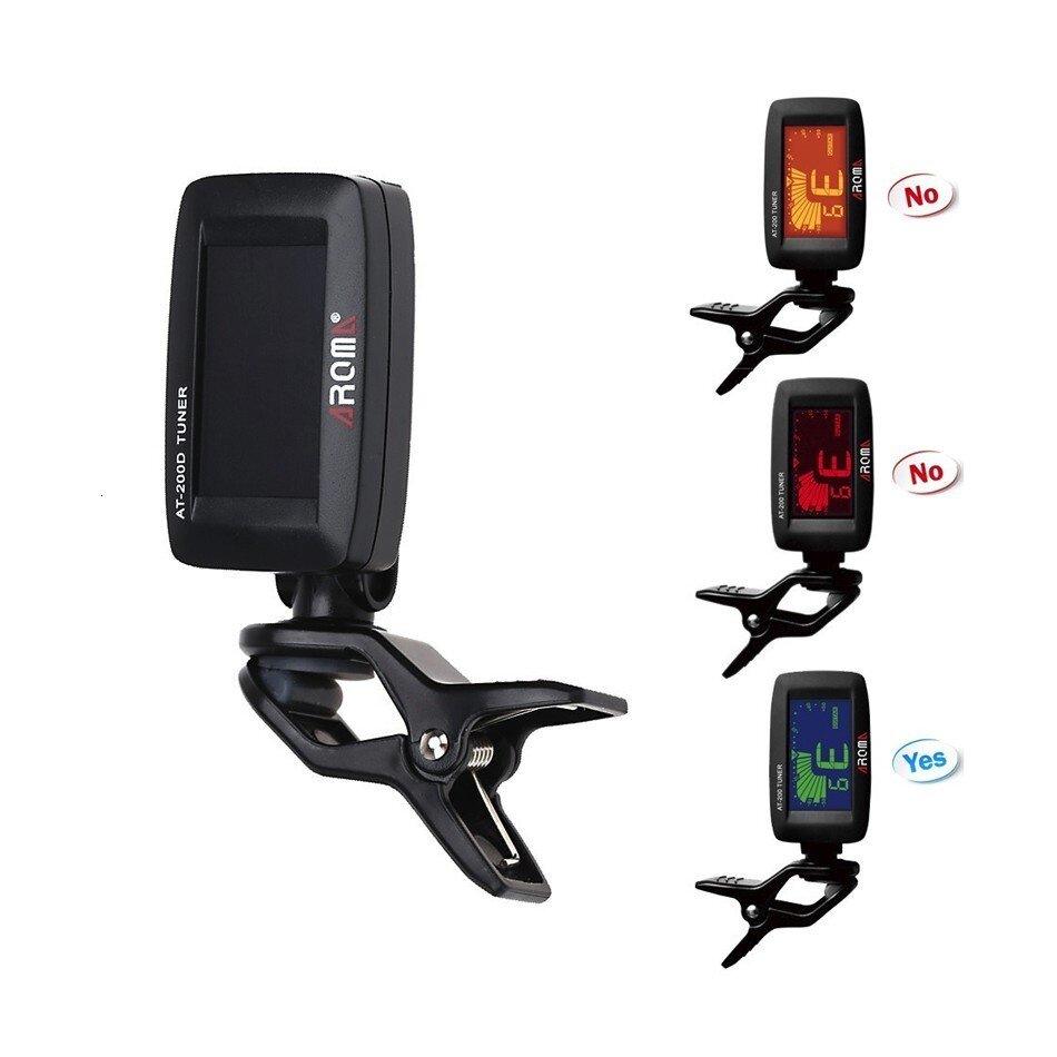 Тюнер Aroma AT-200D, цифровой, универсальный, для хроматических гитар