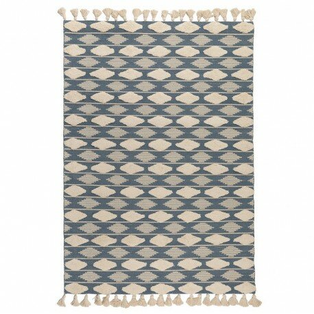 Ковер из хлопка синего цвета argyle из коллекции ethnic, 160х230 см