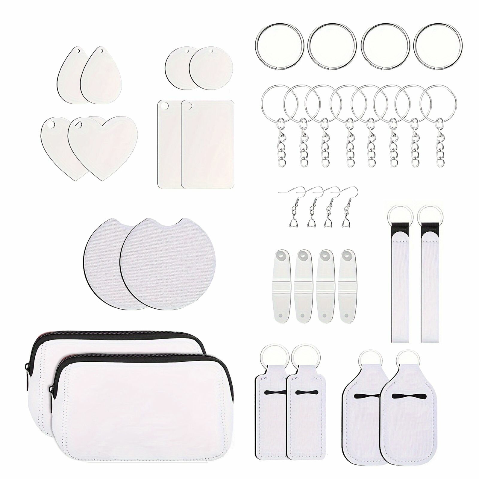 38pcs DIY Рождественские украшения набор сублимации пустой орнамент для творческого веселья