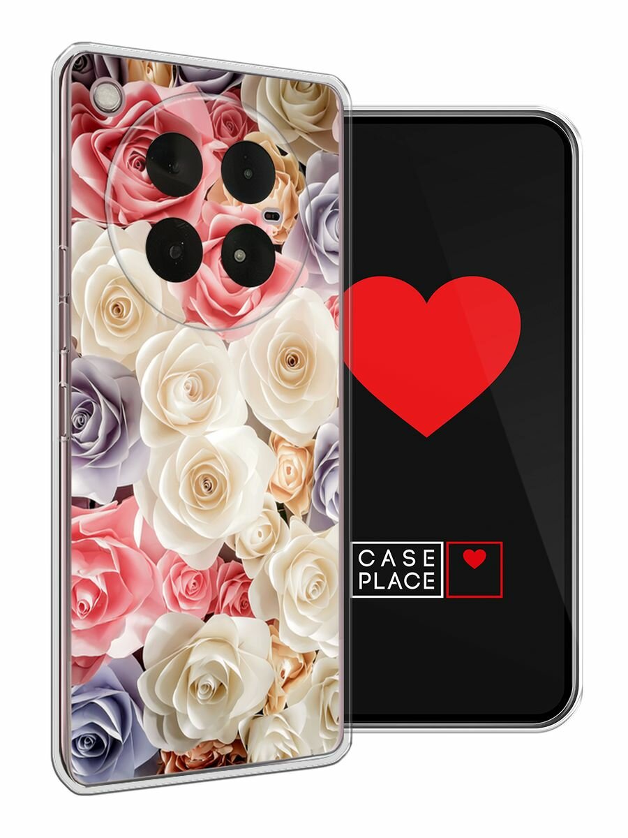 Чехол на Infinix Zero 40 4G / Инфиникс Зеро 40 4G с принтом "Пастельные розы" — фото 1