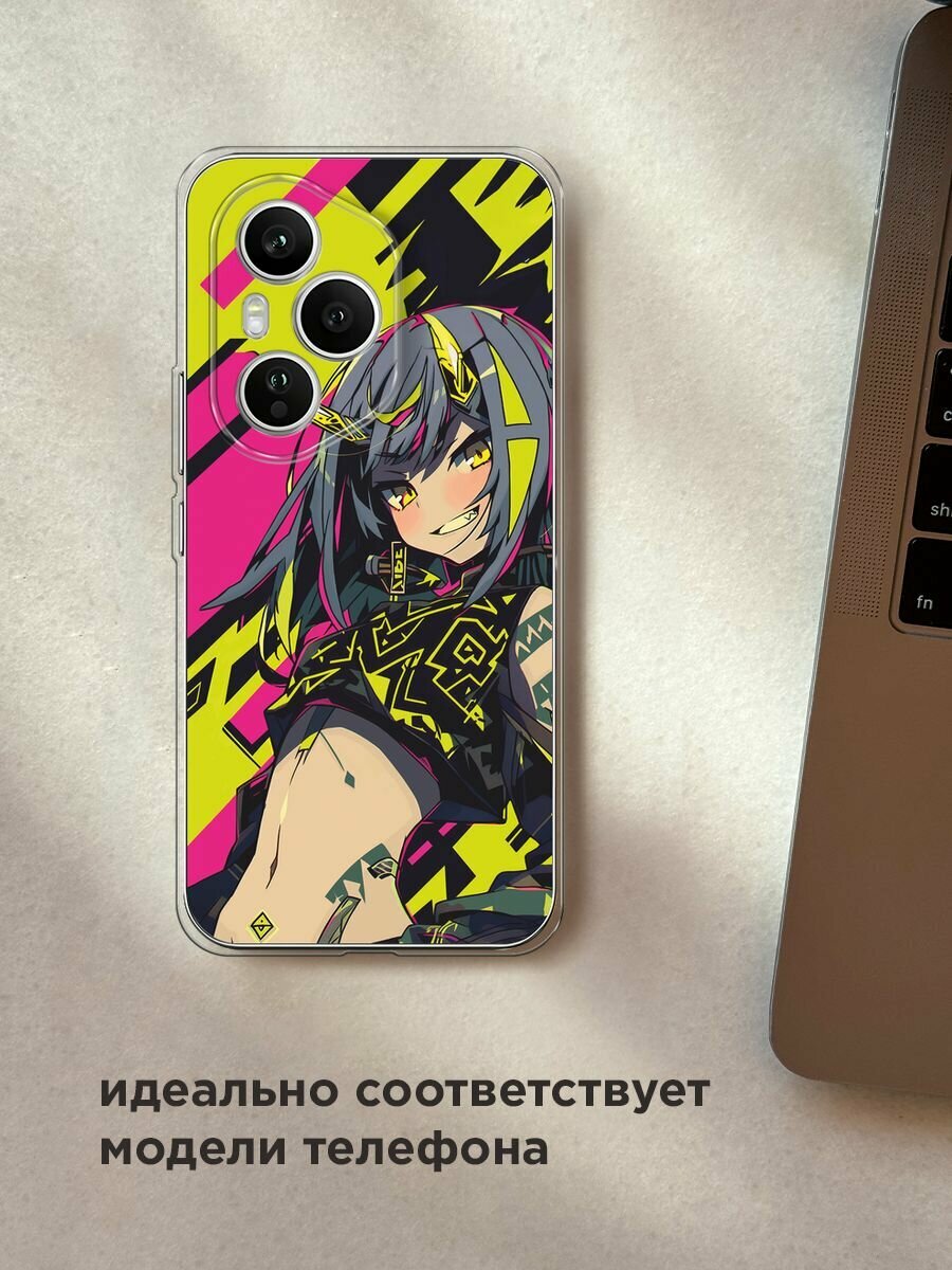 Чехол на Honor 400 Pro / Хонор 400 Про с принтом "Девушка в кибер костюме" — фото 1