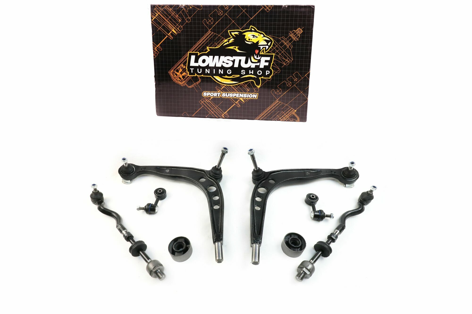 BMW E36, Z3 E36 Комплект рычагов передней подвески 8шт LOWSTUFF 53BM0002