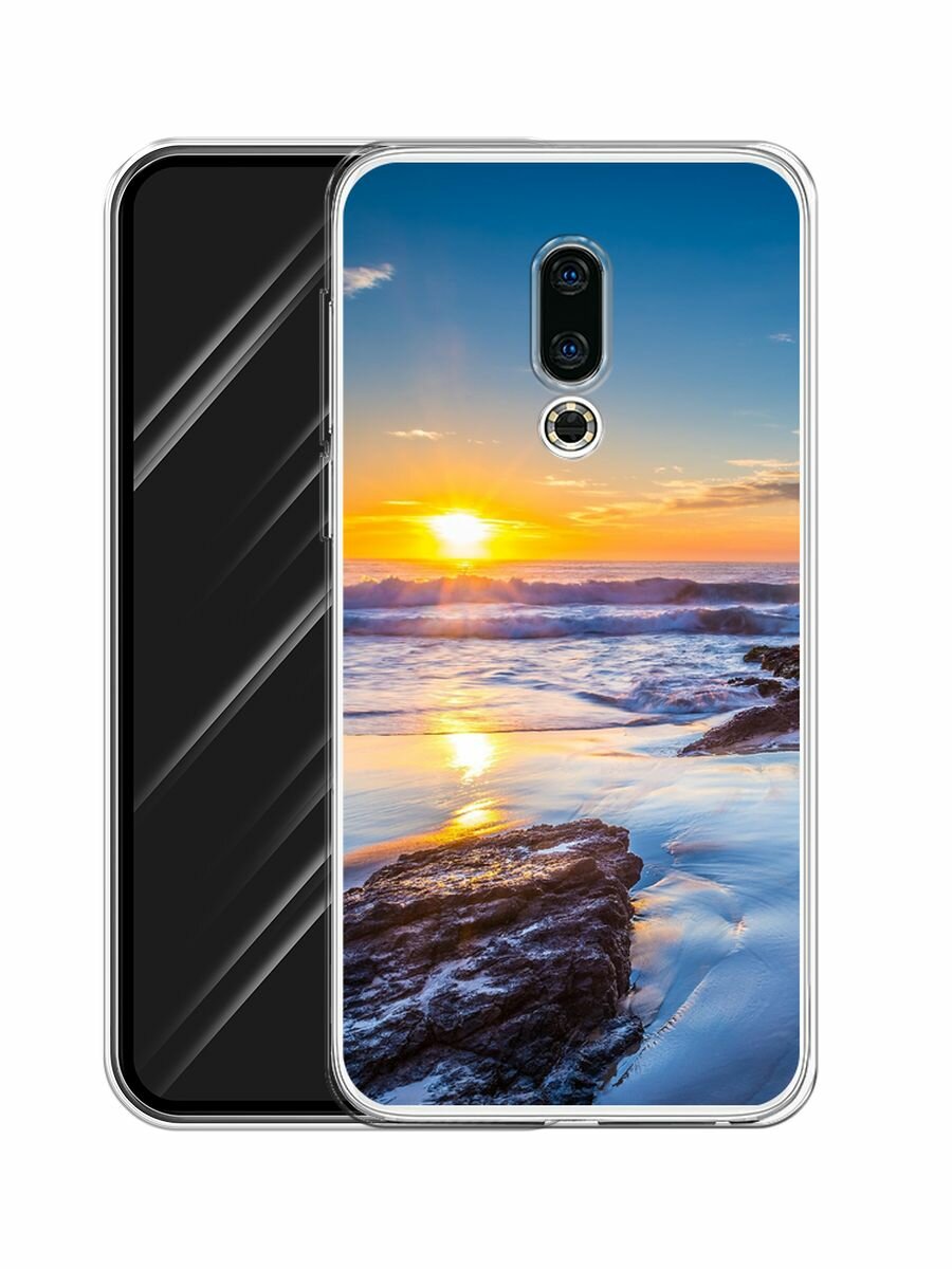 Силиконовый чехол на Meizu 16th / Мейзу 16th с принтом "Восход 6" — фото 1