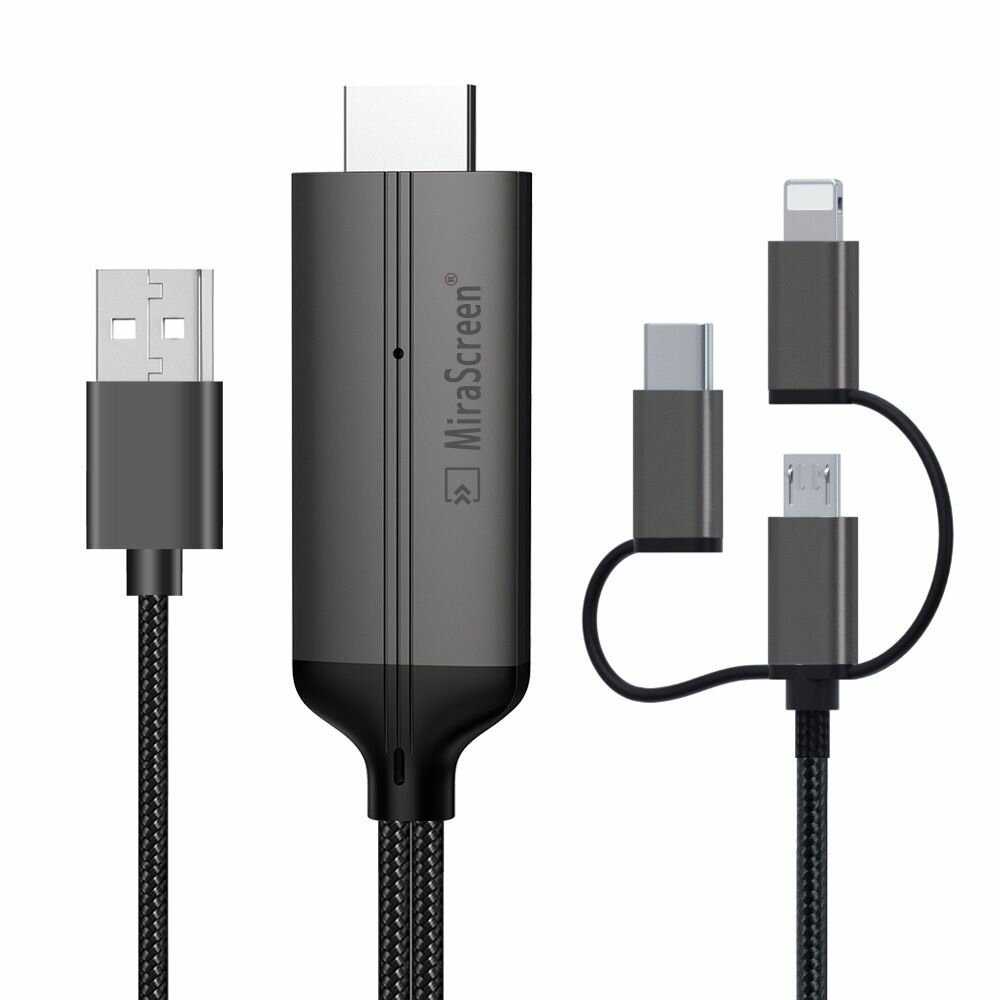 HKLR-LD36 HDMI cable 2 в 1 USB Type C/Micro USB для подключения Android-телефона к телевизору, адаптер MHL к HDMI 1080P HD для зеркалирования