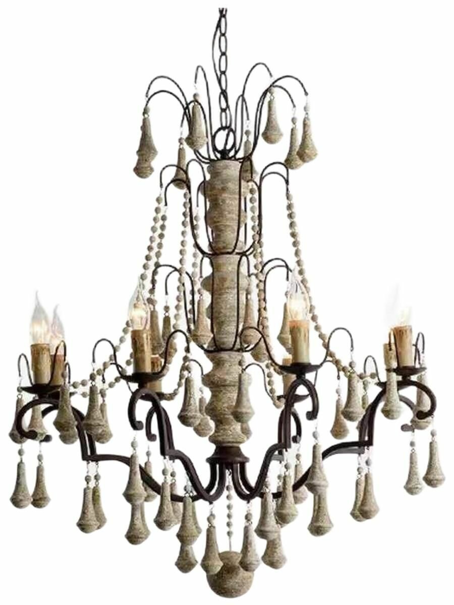 Ретро-деревянная люстра