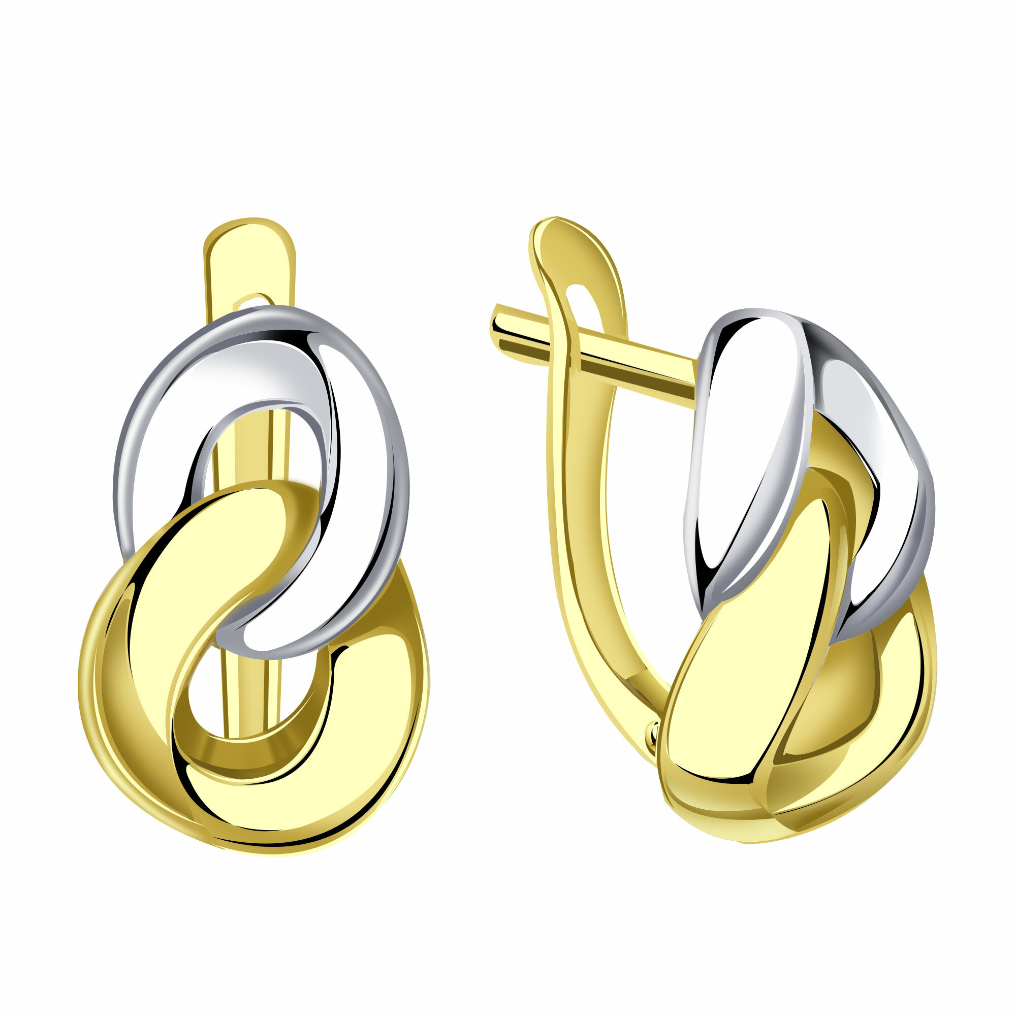 Серьги, желтое золото, 585 проба