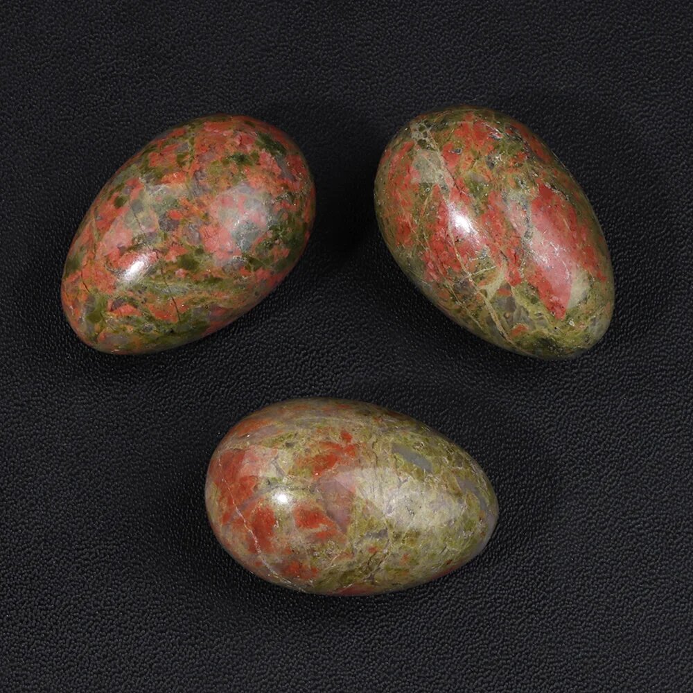 Каменная статуэтка яйцо 20*30 мм vinswet 1pcs, 15 Unakite