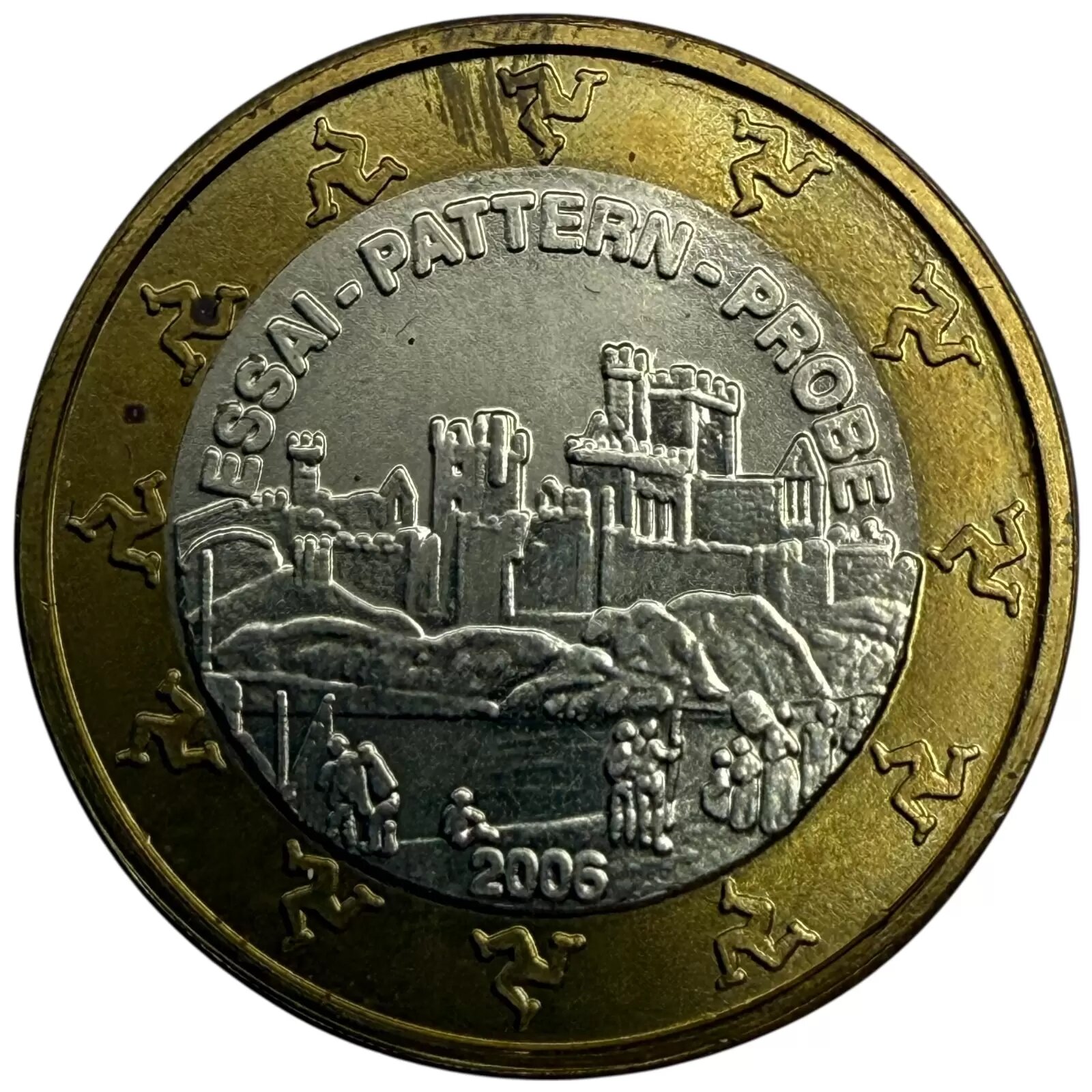 Остров Мэн 1 евро (Xeros) 2006 г. (Проба)