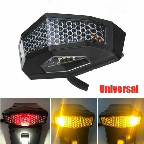 1X Задний Фонарь LED Стоп-Сигнал 12V Для Мотоцикла