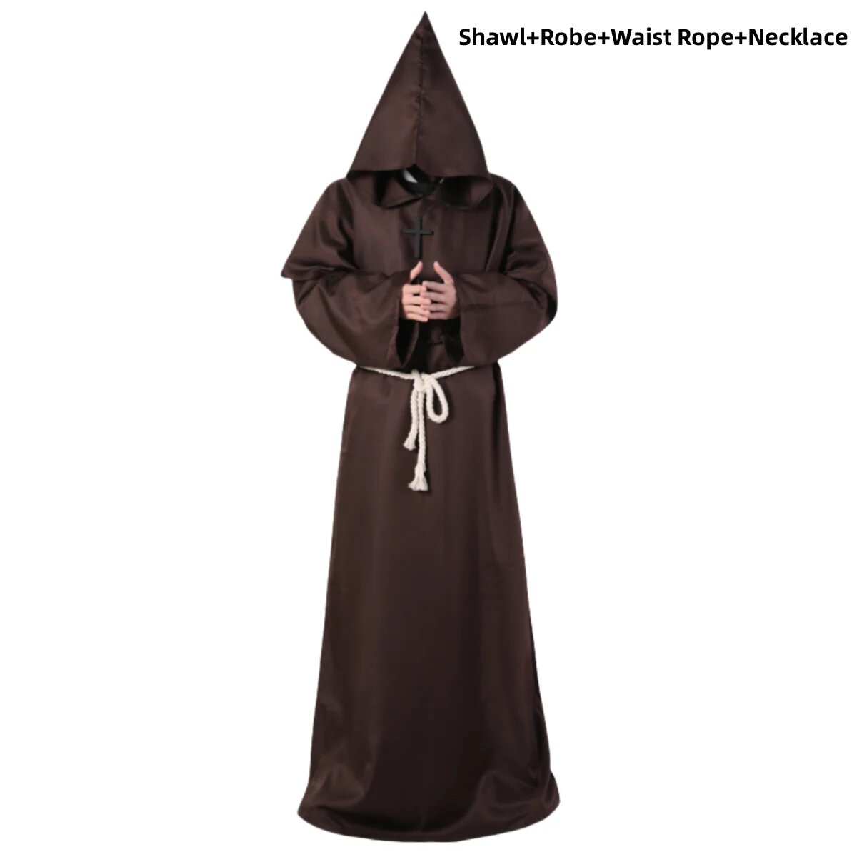 Костюм монаха AESMT из полиэстера S, Dark Brown