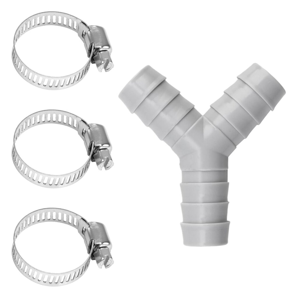 Y-образный соединитель шланга двойной тройник сливной трубы стиральной машины Y-образное стыковое соединение для стиральной машины посудомоечной машины-серый