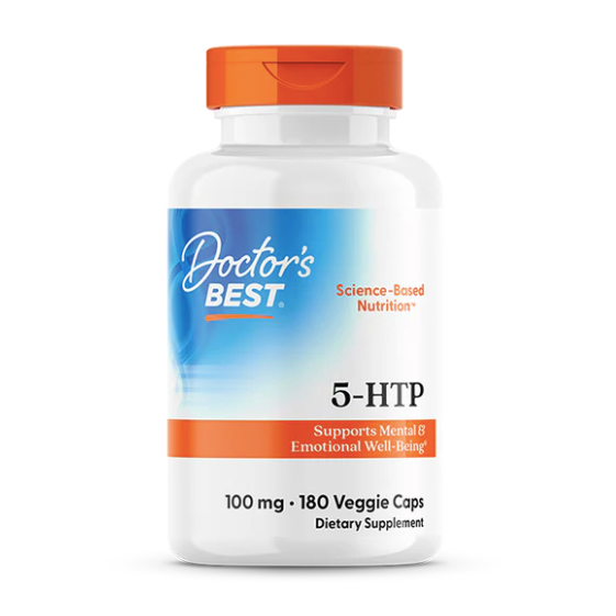 Doctor's Best, 5-HTP, гидротриптофан, натуральный антидепрессант 100 мг, 180 капсул