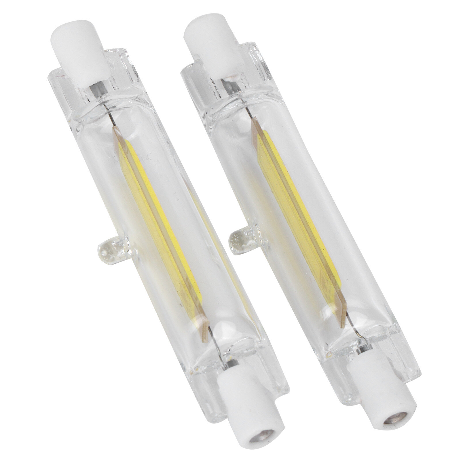 2 шт. R7S COB лампа 5 Вт 78 мм двухсторонний прожектор, аксессуар для источника света 230 В, холодный белый, 6000 К