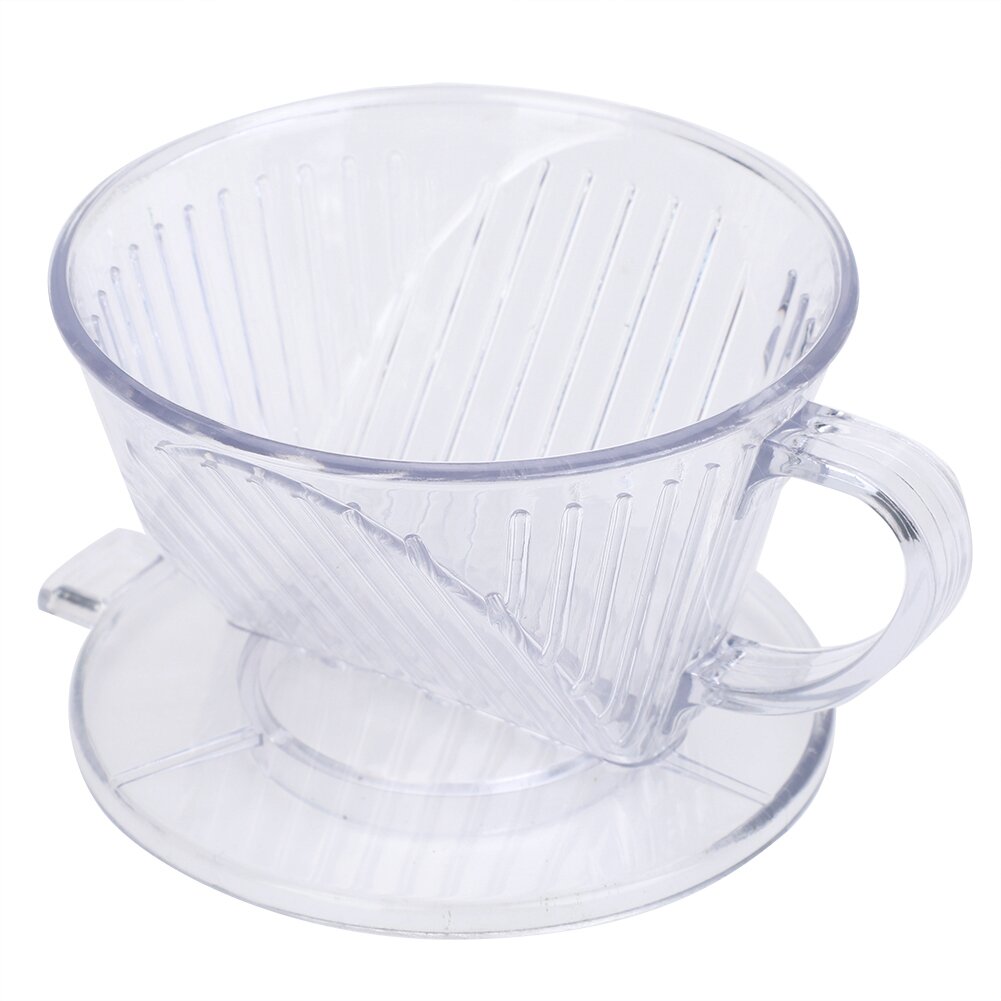 Cone Shape Coffee Maker Filter Cup Dripper Reusable Pour Over Serving Mug(Transparent S )