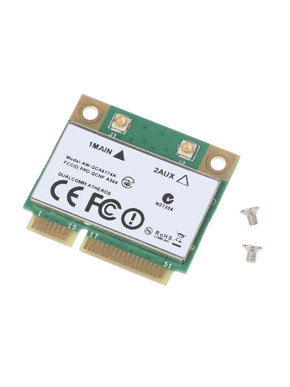 QCA6174 1200Mbps Wlan Card Mini Pcie 2.4G/5G Dual Band Wifi Network Adapter 802.11AC Atheros Wireless BT4.1 Ethernet