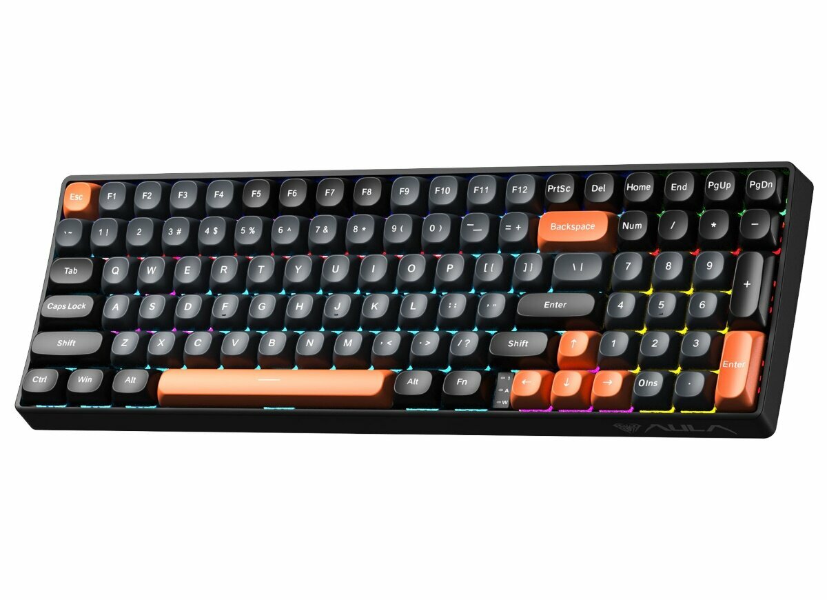 Клавиатура AULA S100 Black-Gray-Orange - игровая, USB