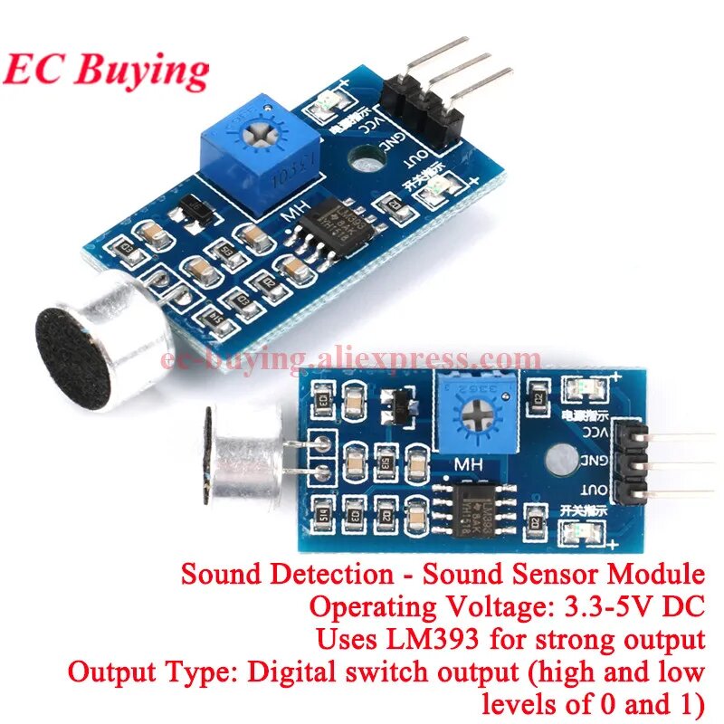 Микрофонный усилитель MAX9814 EC Buying 1pc, Sound Sensor