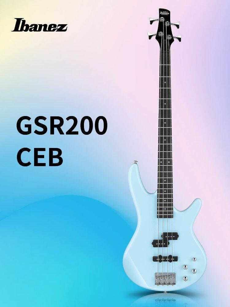 Ibanez GSR200-CEB светло-синее басовое бас-гитара с четырьмя струнами электрогитары