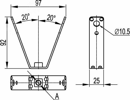 Крепление к профнастилу V-образное М8