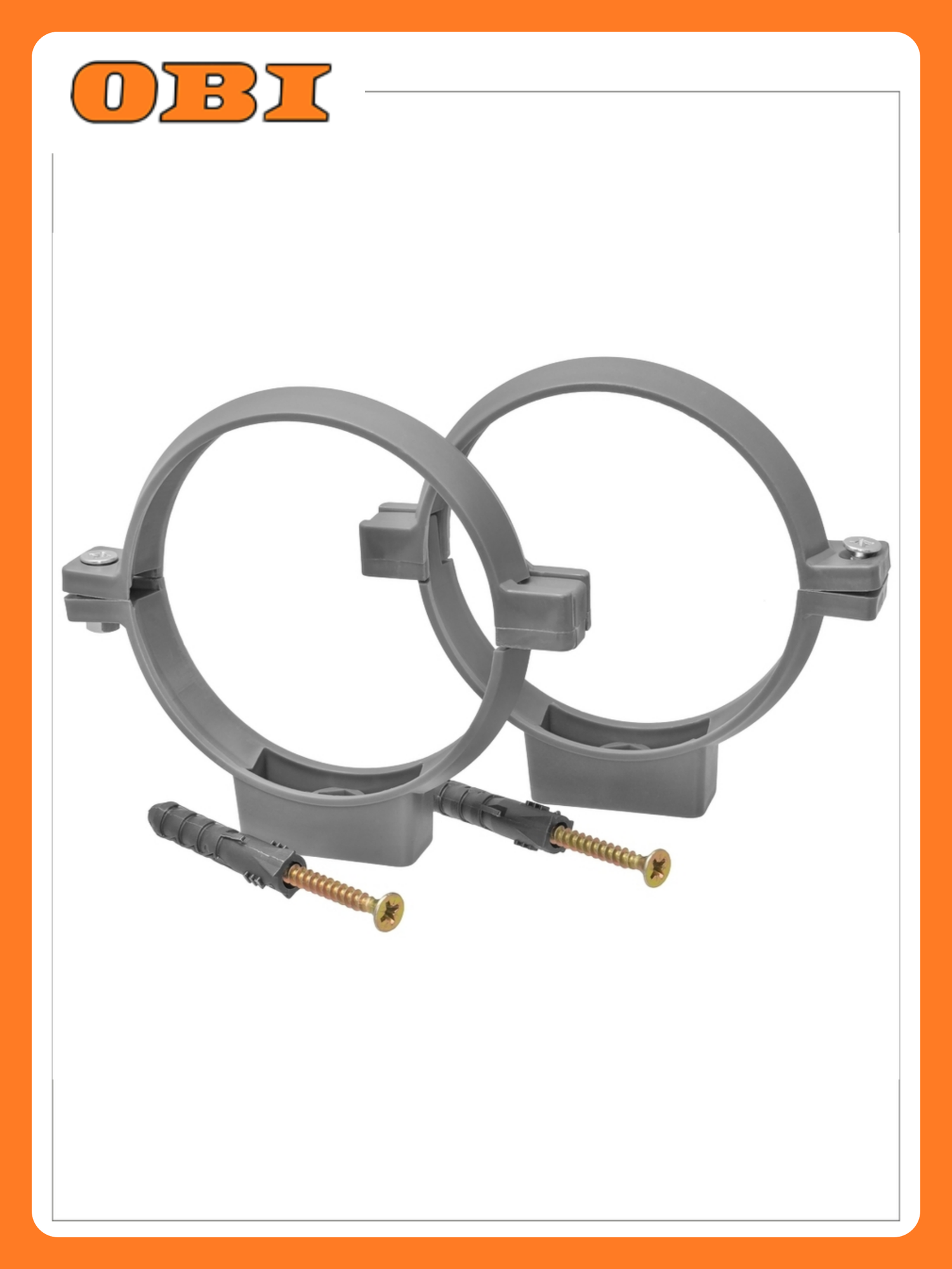 Кронштейн MPF, одинарный, пластиковый, с дюбелями, 110мм, 2шт