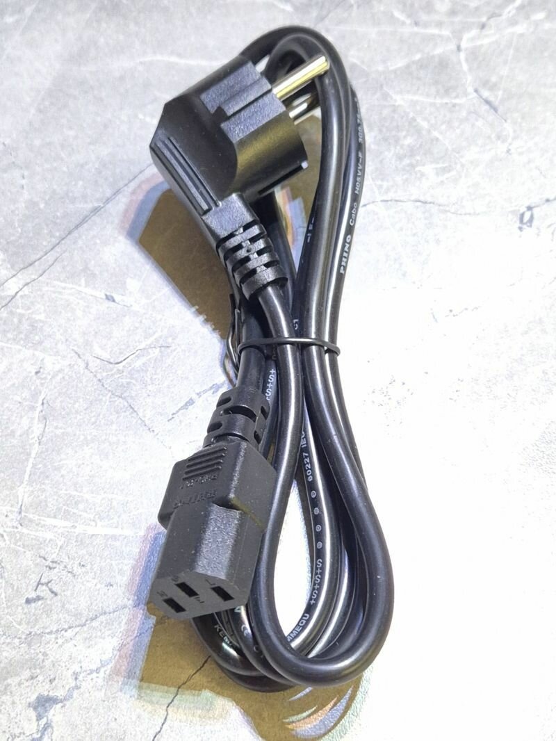 Шнур сетевой компютерный 0,75мм2 1,8м