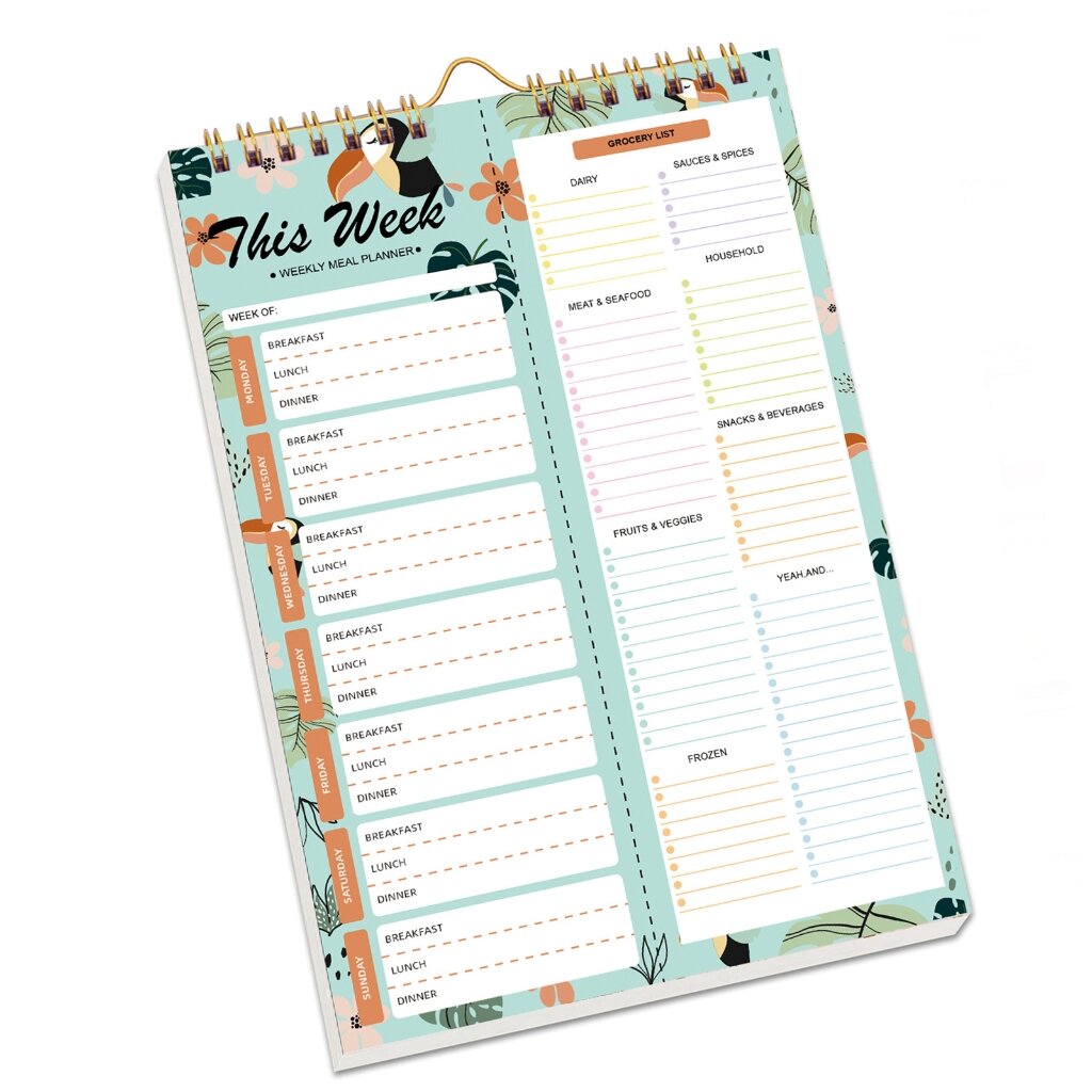 Блокнот для Дневника Приготовления пищи С Отрывными Страницами И Спиральным Переплетом