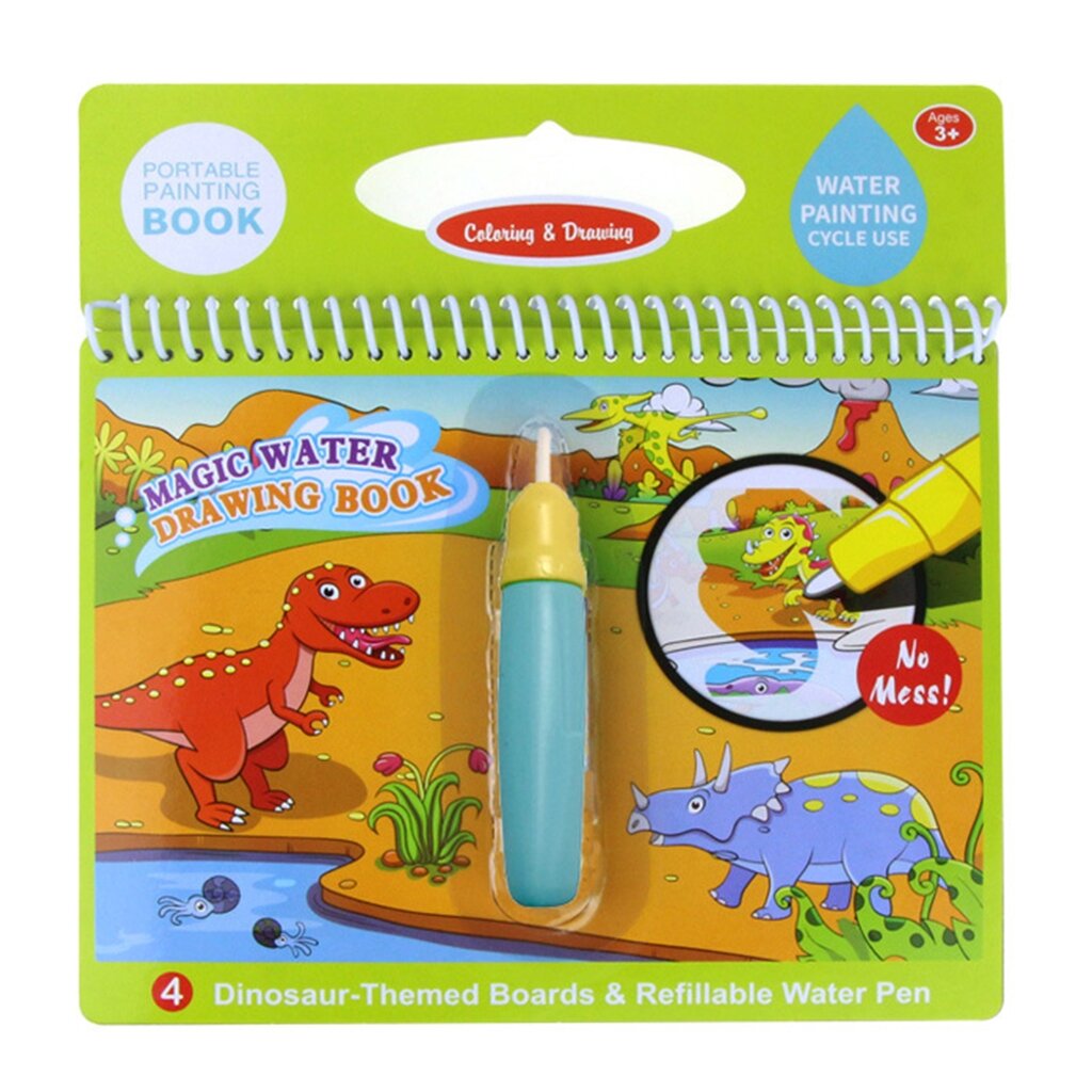 Детская книга для рисования водой, волшебный блокнот для рисования водой с многоразовой водяной ручкой