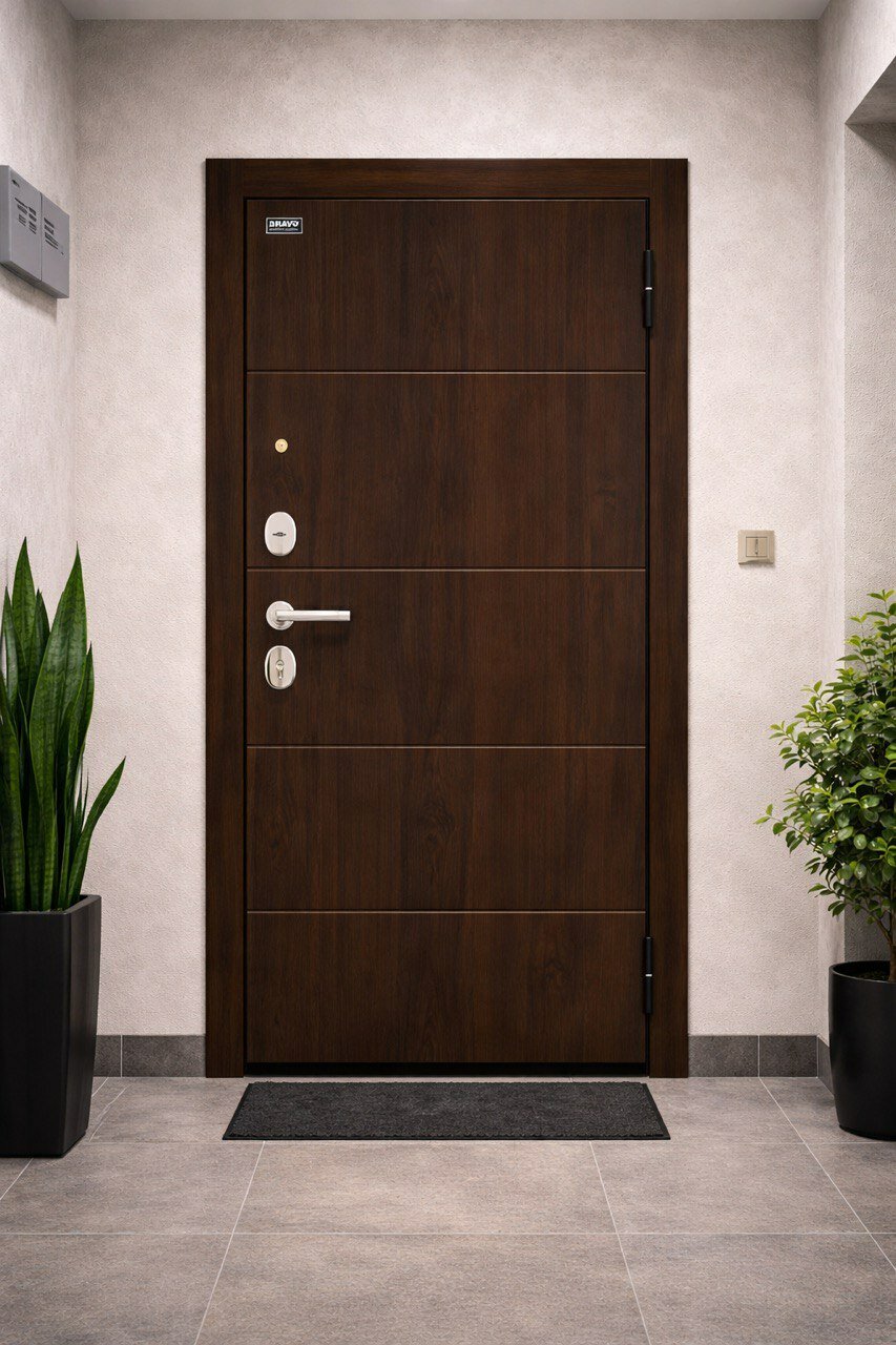 Входная дверь металлическая Almon/Wenge Veralinga 860x2050 Правое